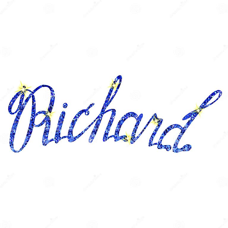 Richard Name Lettering Tinsels Stock Vector - Illustration of ...