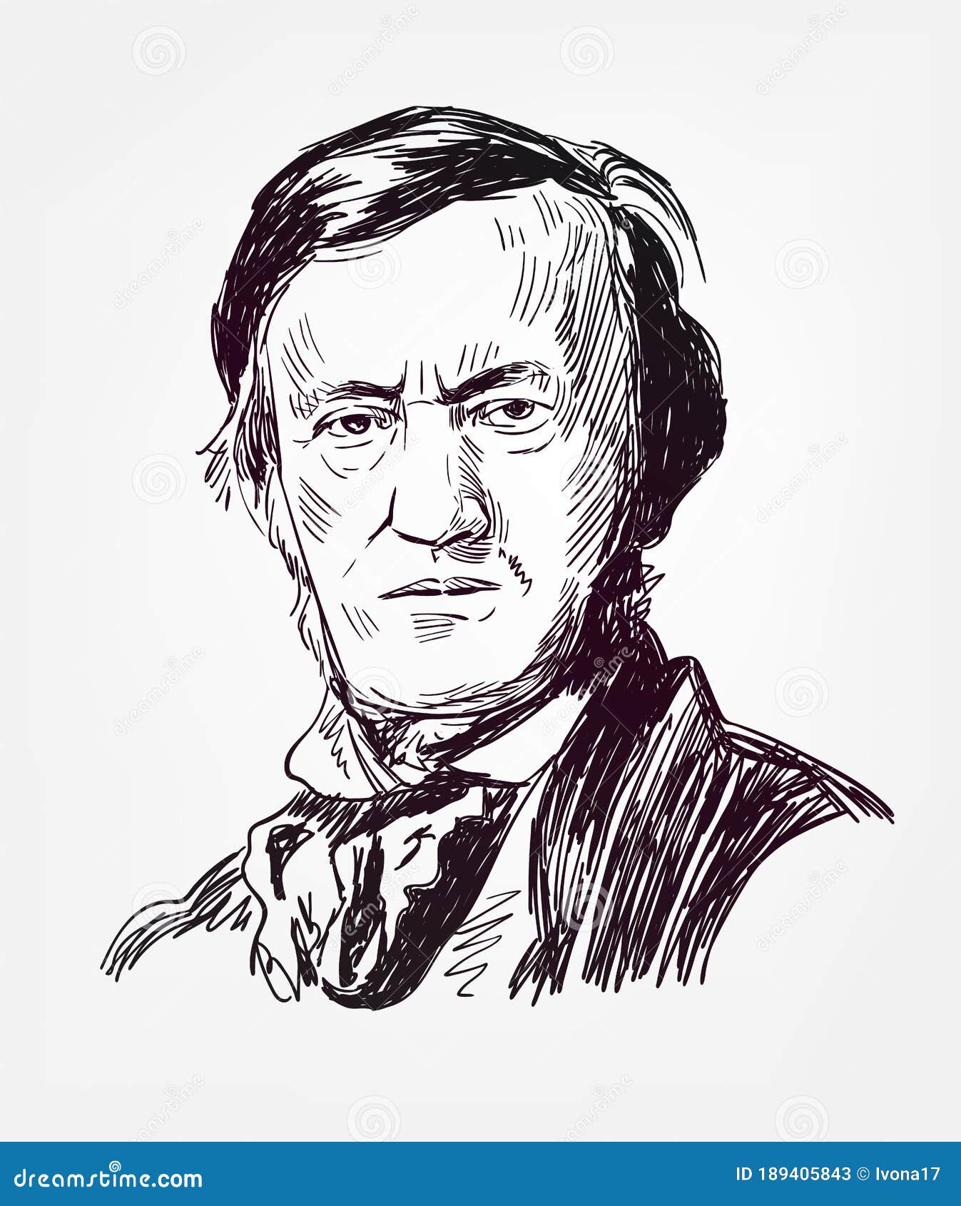 Richard Wagner Famous Vector Sketch Portrait Editorial Stock Photo ... Richard Wagner Famous Vector Sketch Portrait Editorial Stock Photo ...