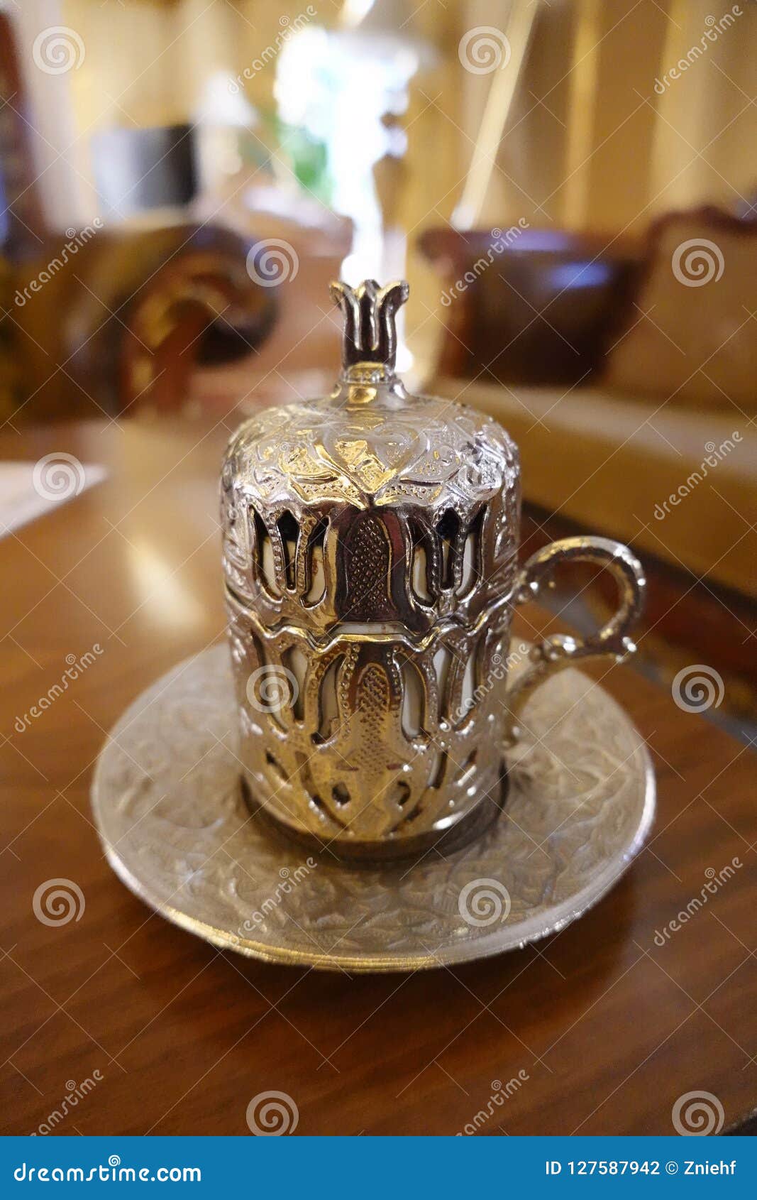 Richly Decorated Small Traditional Turkish Cup for Strong Black Stock ...