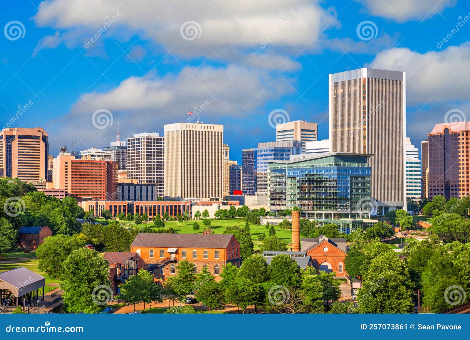 Richmond, Virginia Park and Skyline Stock Image - Image of scene ...