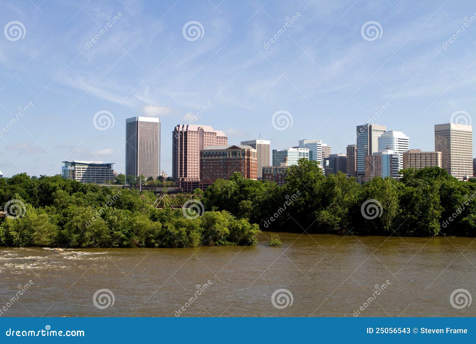 Richmond Virginia Skyline stock image. Image of virginia - 25056543