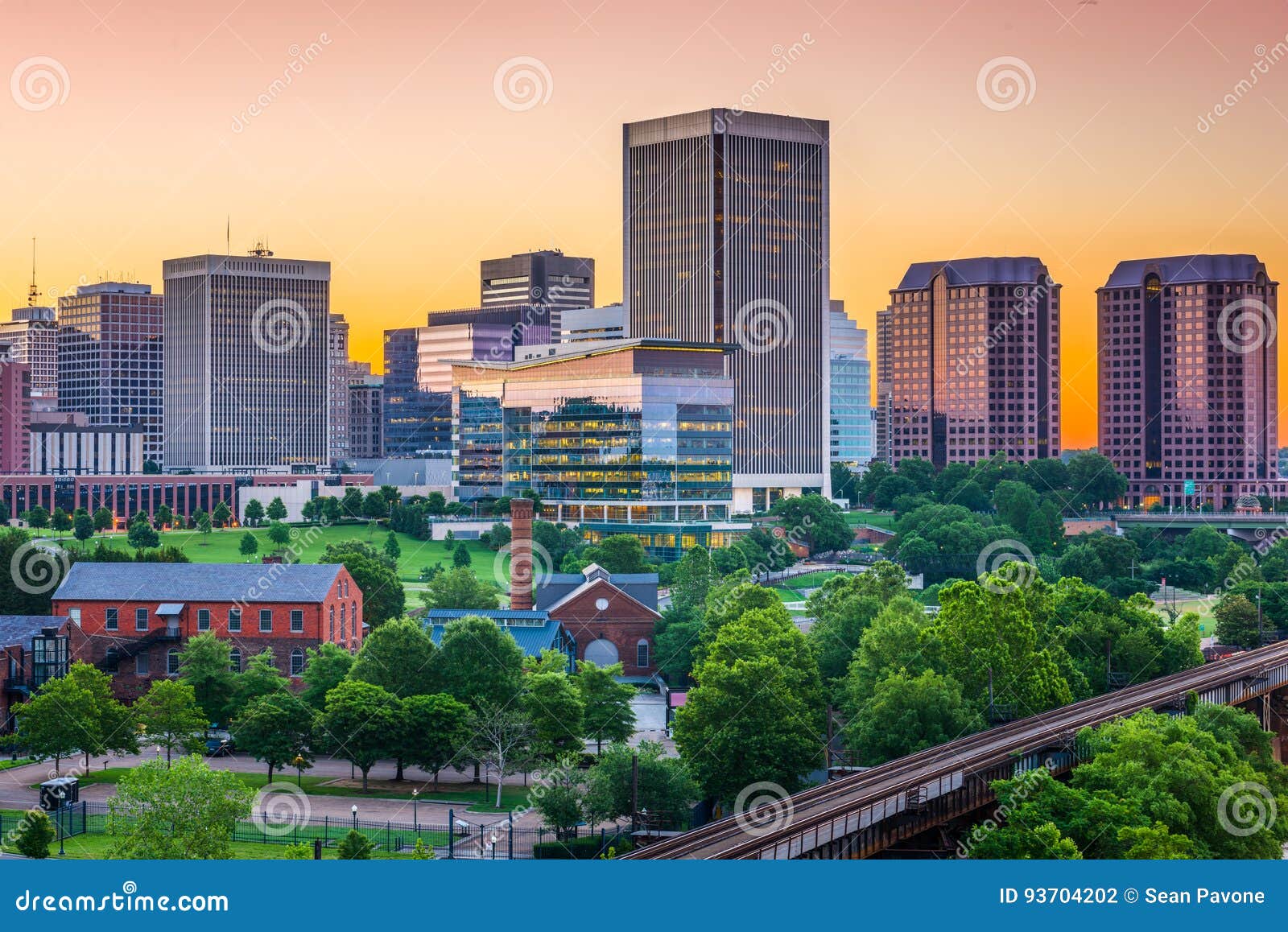 Richmond Virginia Skyline stock photo. Image of historic - 93704202