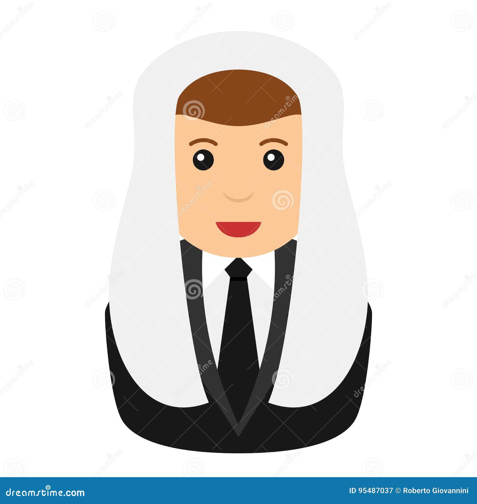 Richter Oder Richter Avatar Flat Icon Lokalisierten Vektor Abbildung ...