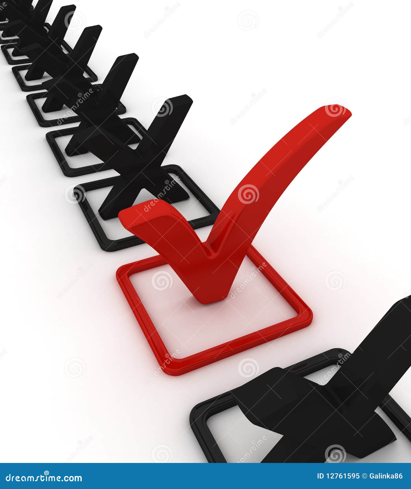 Richtige Auswahl stock abbildung. Illustration von genehmigen - 12761595