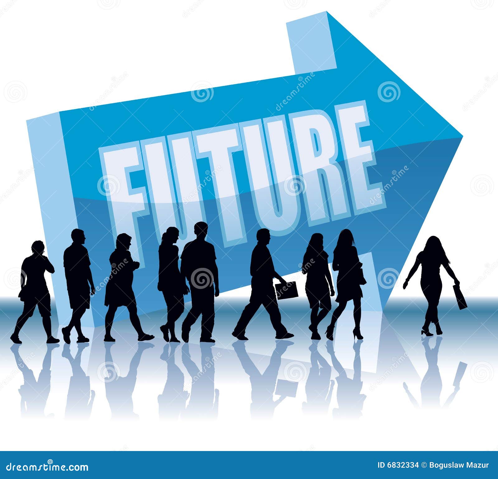 Richting - Toekomst vector illustratie. Illustration of bestemming ...