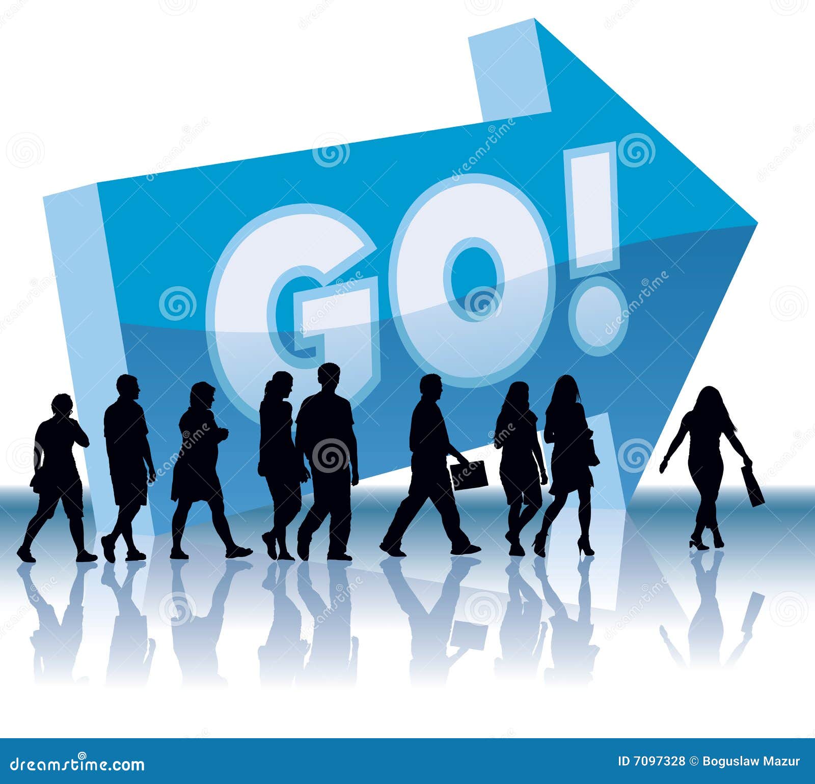 Richtung - gehen Sie vektor abbildung. Illustration von korporativ ...