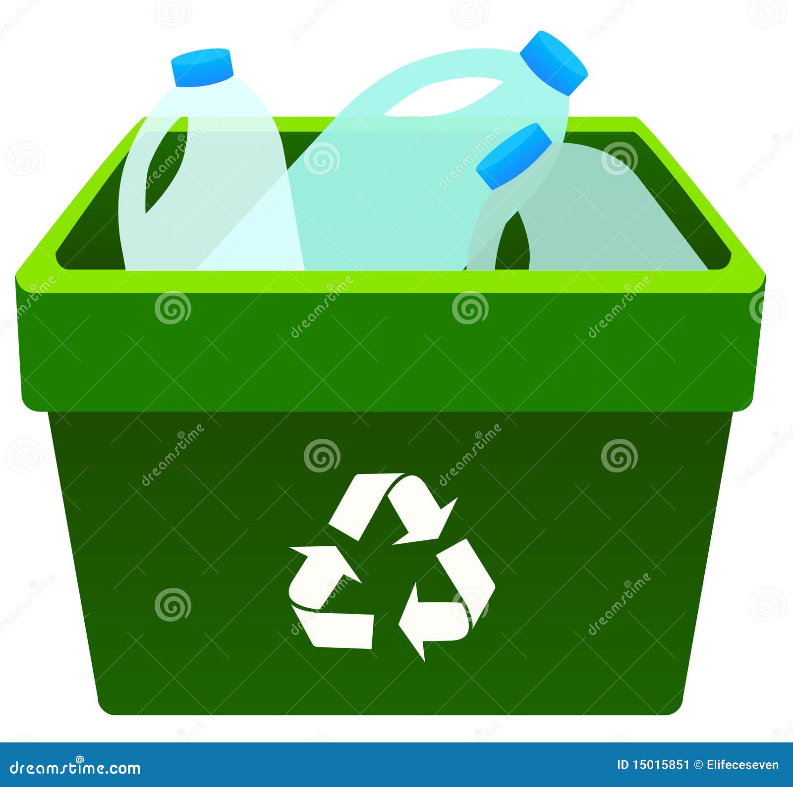 Riciclaggio della plastica illustrazione vettoriale. Illustrazione di ...