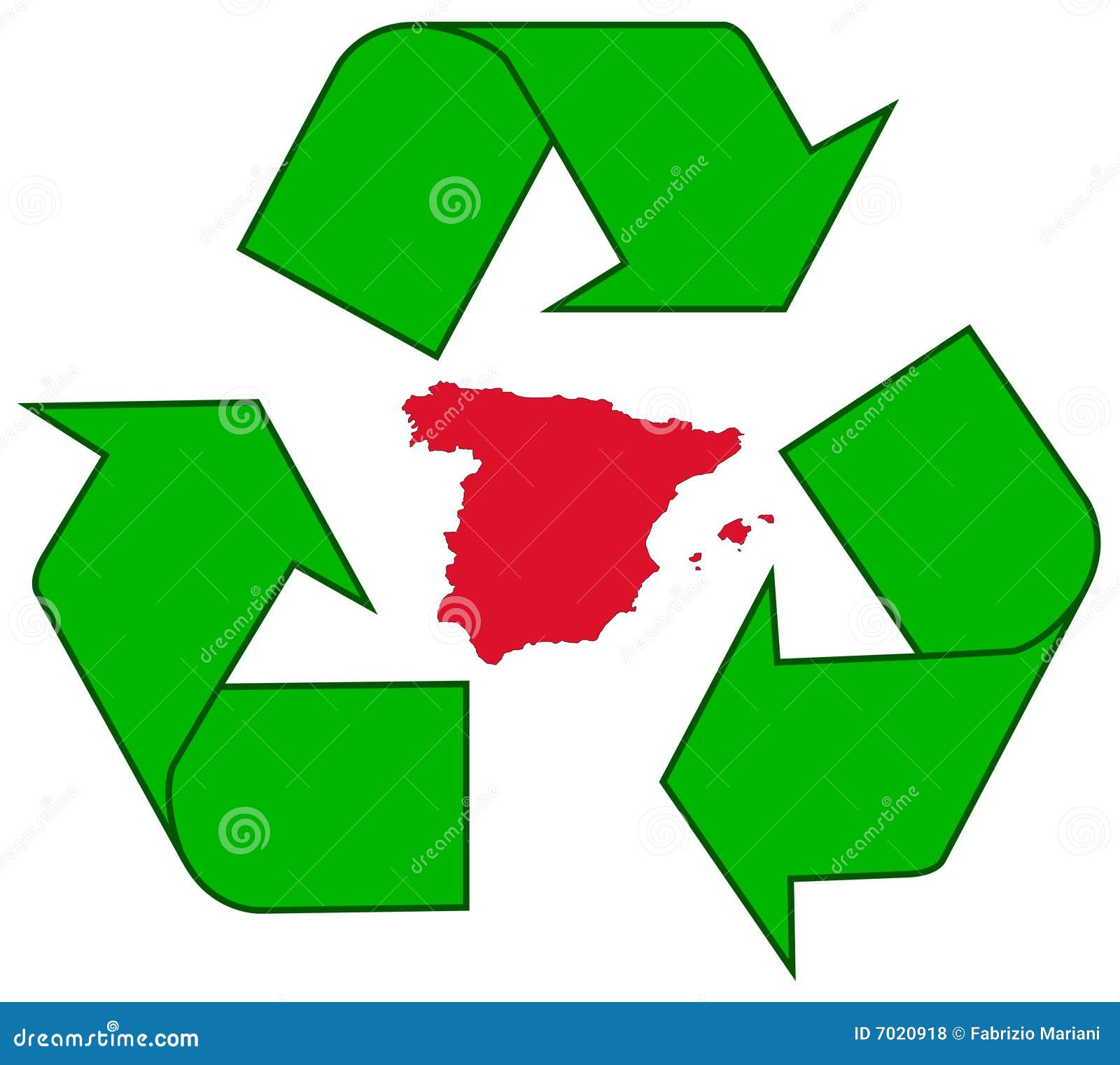 Riciclaggio della Spagna illustrazione vettoriale. Illustrazione di ...