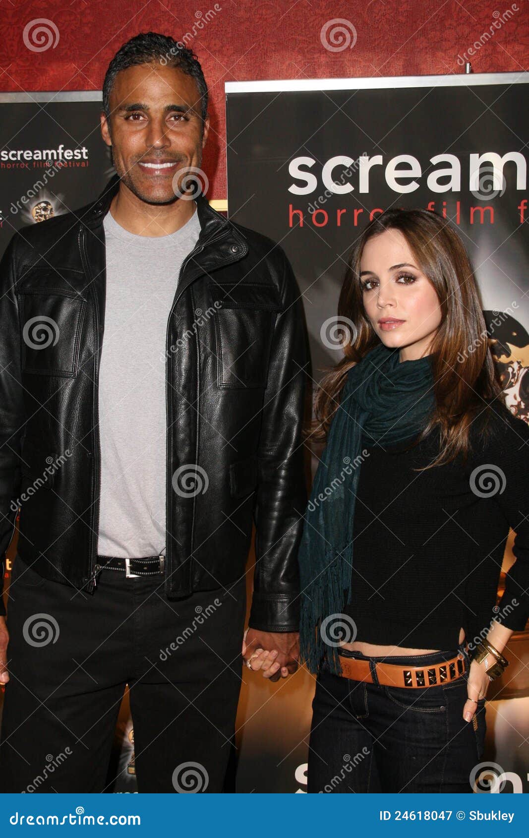 Rick Fox,Eliza Dushku editorial photography. Image of screamfest - 24618047