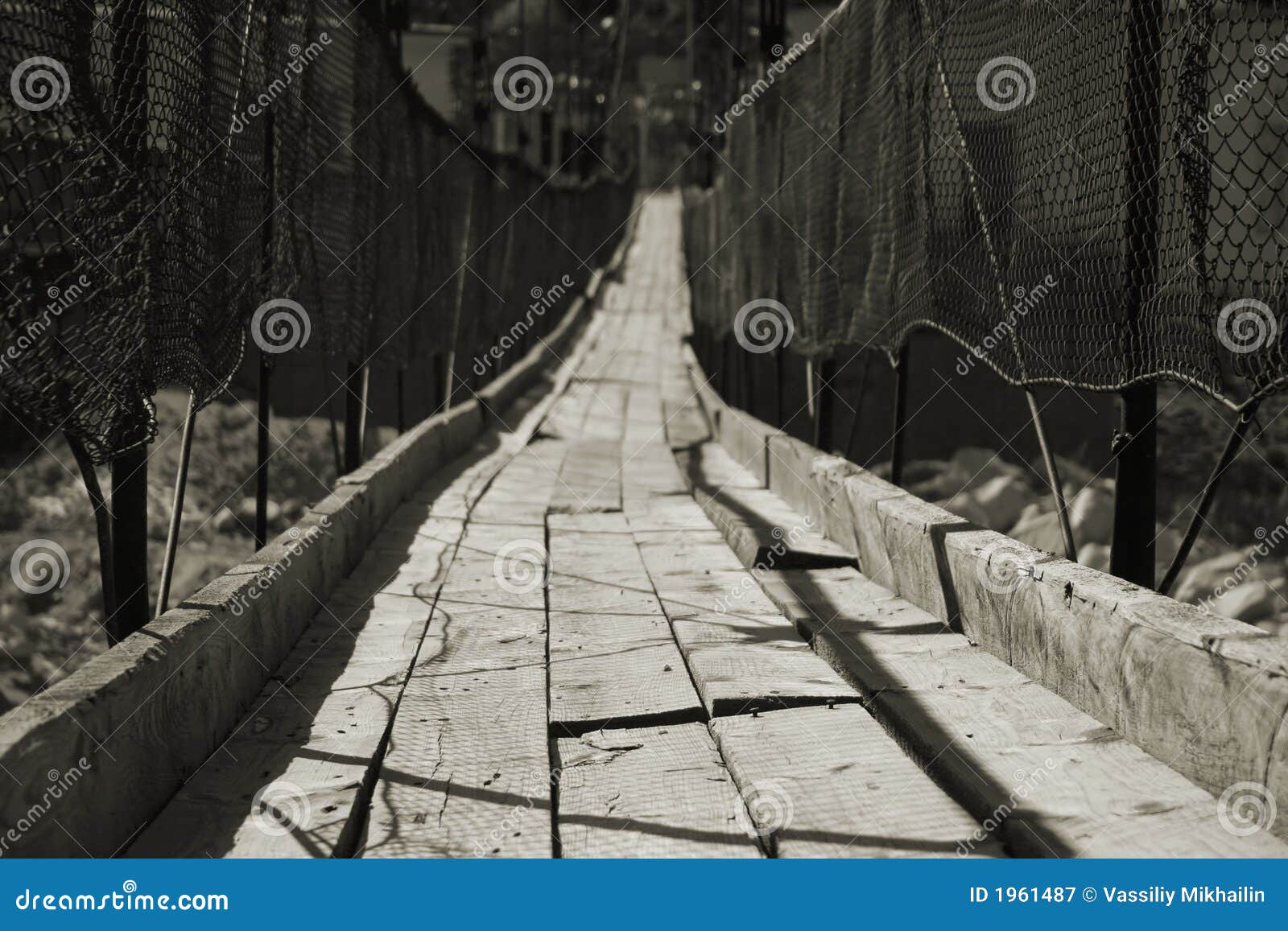 Rickety bridge stock image. Image of boredom, dark, loneliness - 1961487