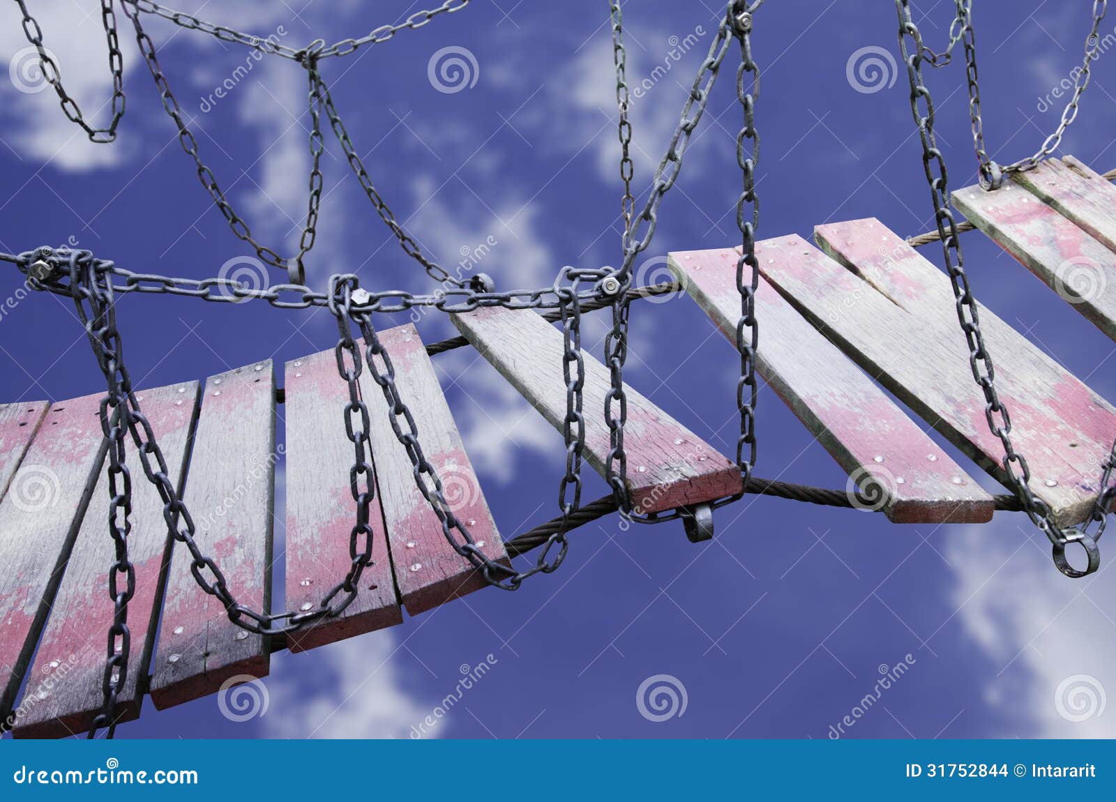 Rickety bridge. stock photo. Image of decrepit, tree - 31752844