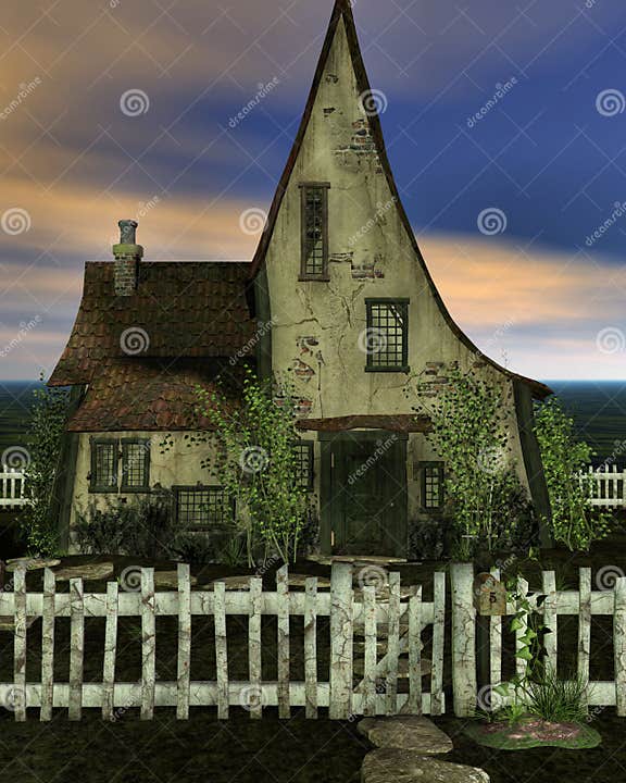 A Rickety Cottage stock image. Image of windows, home - 9073635