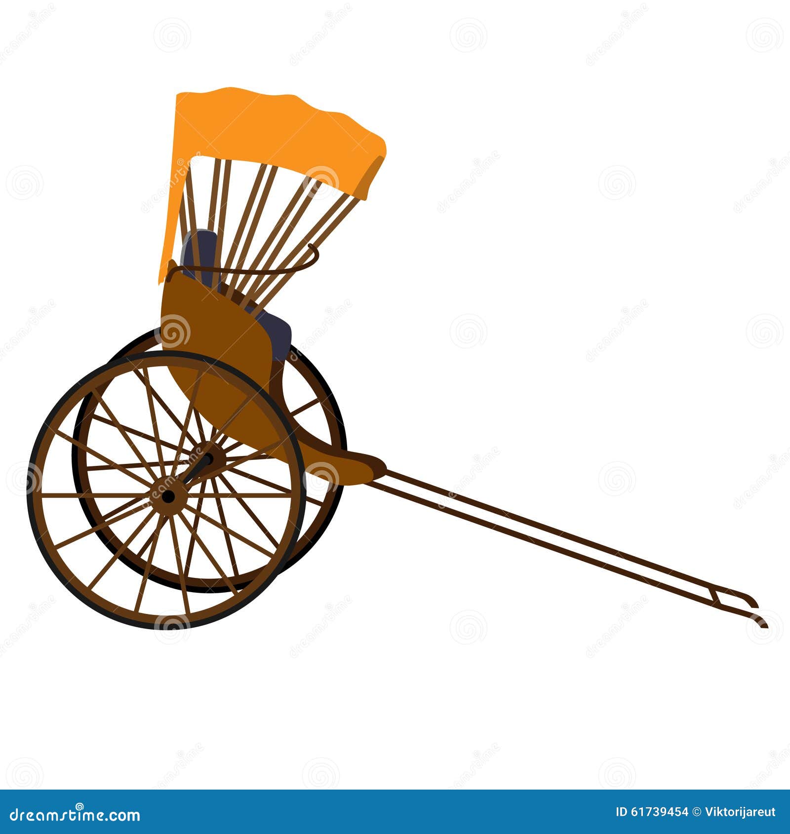 Rickshaw stock de ilustración. Ilustración de indio, manual - 61739454