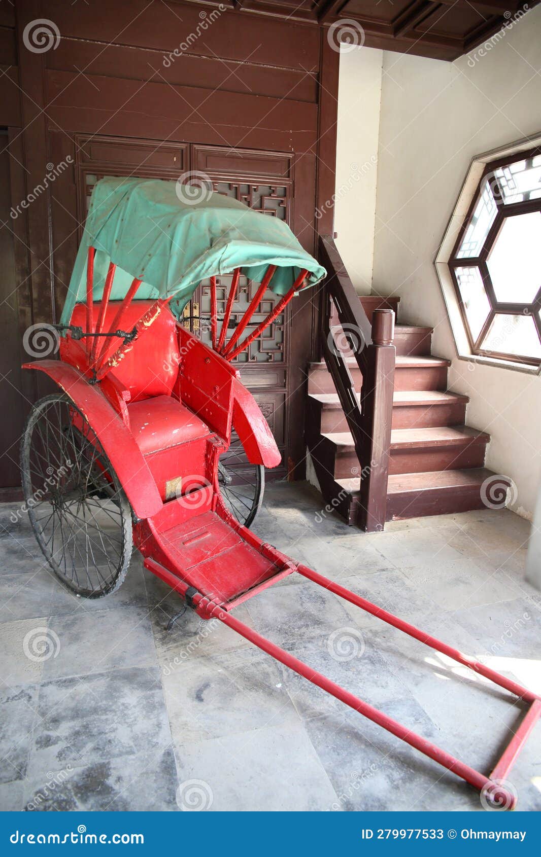 Rickshaw on display stock image. Image of city, historical - 279977533