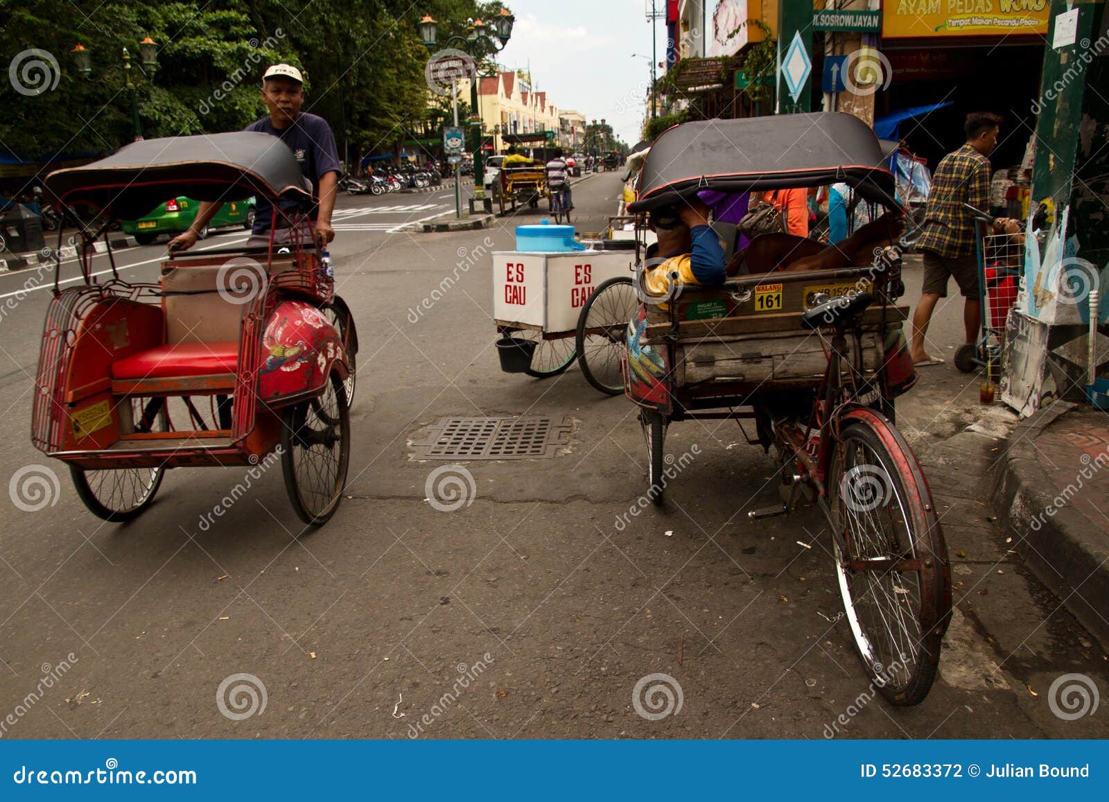 A Rickshaw Driver of Yogyakarta, Indonesia Editorial Photography ...