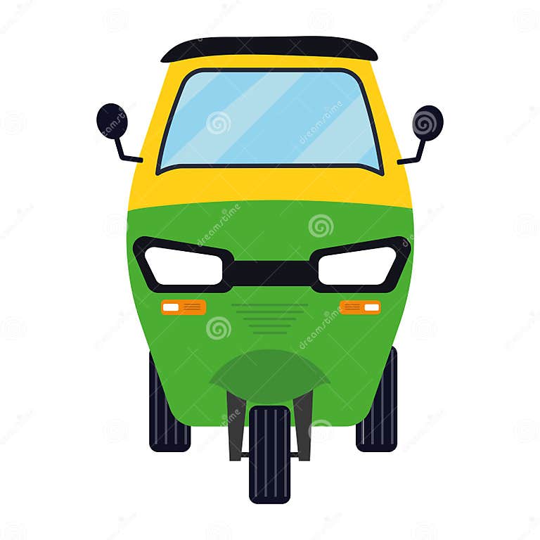 Rickshaw front view stock vector. Illustration of rickshaw - 298987658