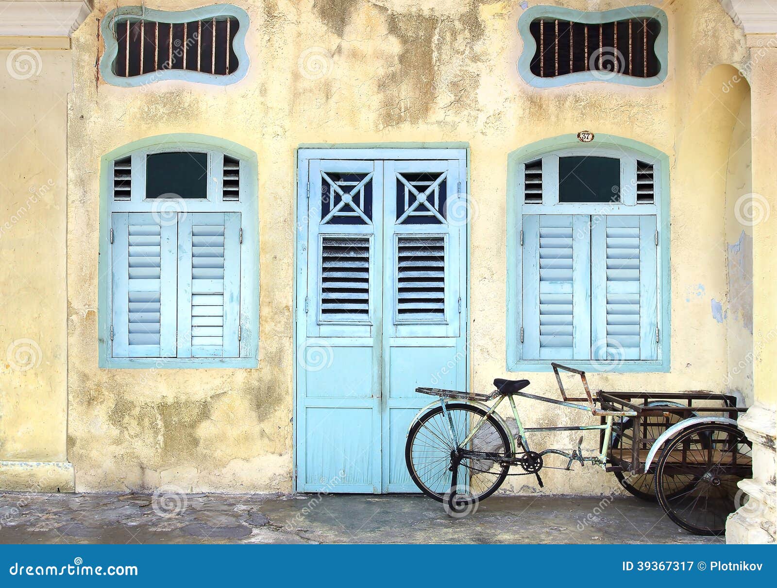 Rickshaw. Georgetown, Malaysia Stock Image - Image of causal, exterior ...