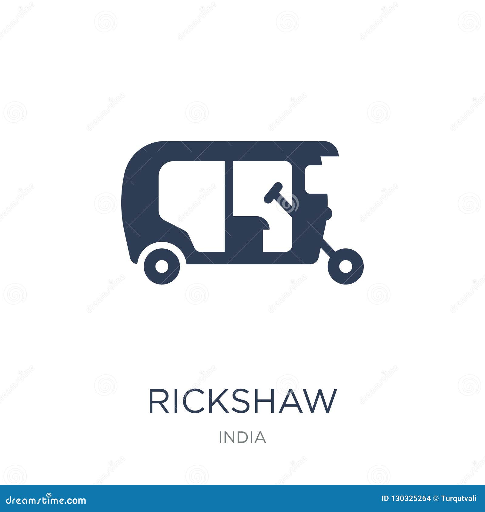 Rickshaw Icon. Trendy Flat Vector Rickshaw Icon on White Background ...