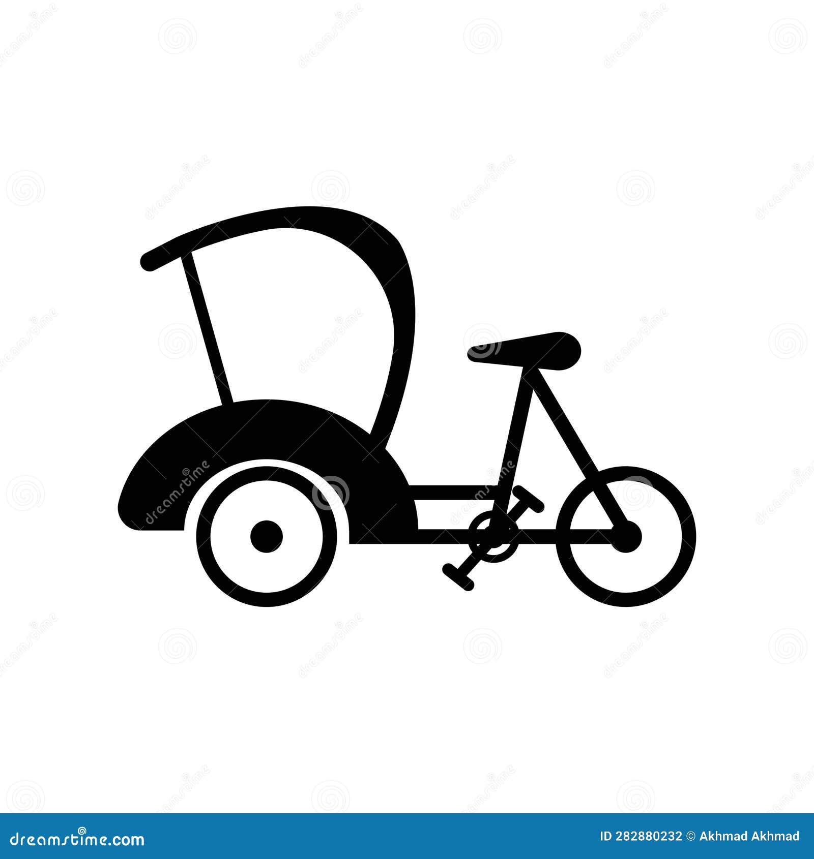 Rickshaw icon stock vector. Illustration of tourism - 282880232