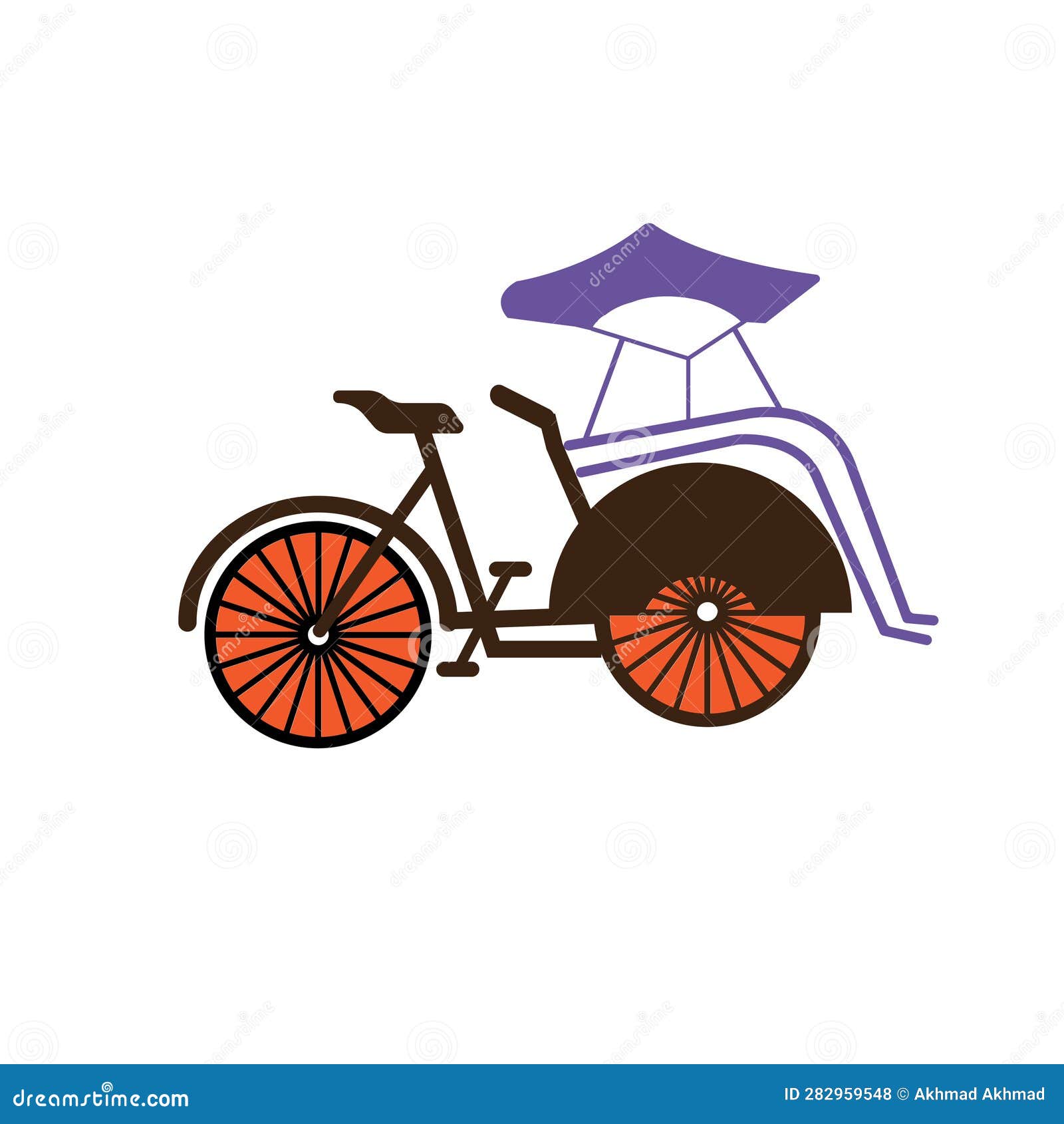 Rickshaw icon stock vector. Illustration of object, ranches - 282959548