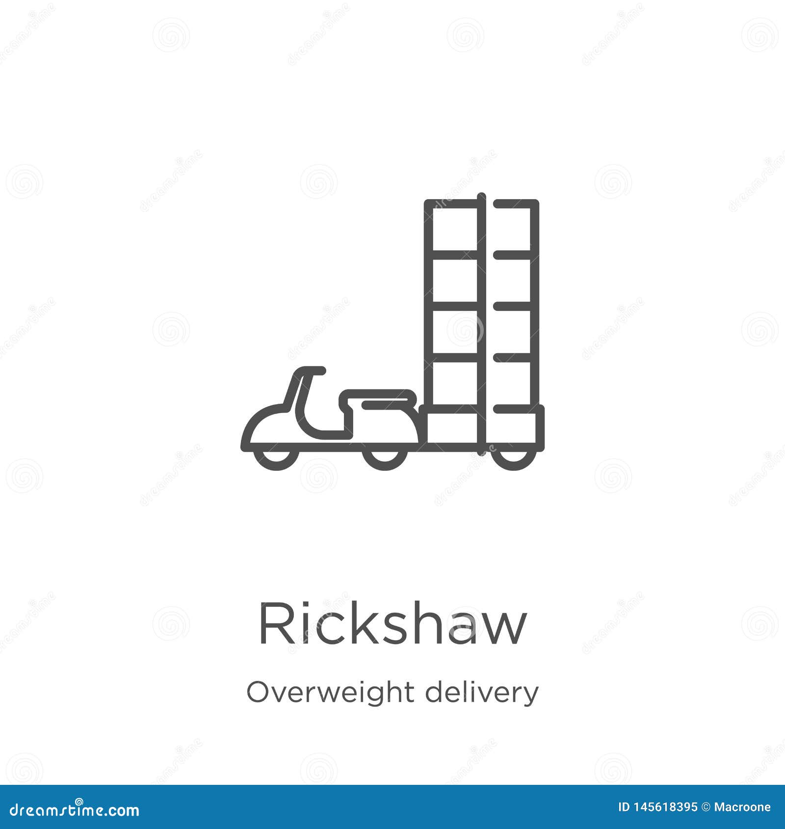 Rickshaw Icon Vector From Public Transportation Concept. Thin Line ...