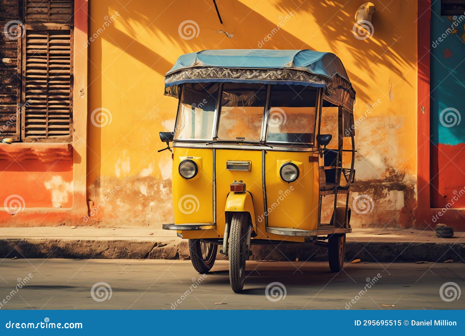 Rickshaw India Symbol with Copy Space Stock Illustration - Illustration ...
