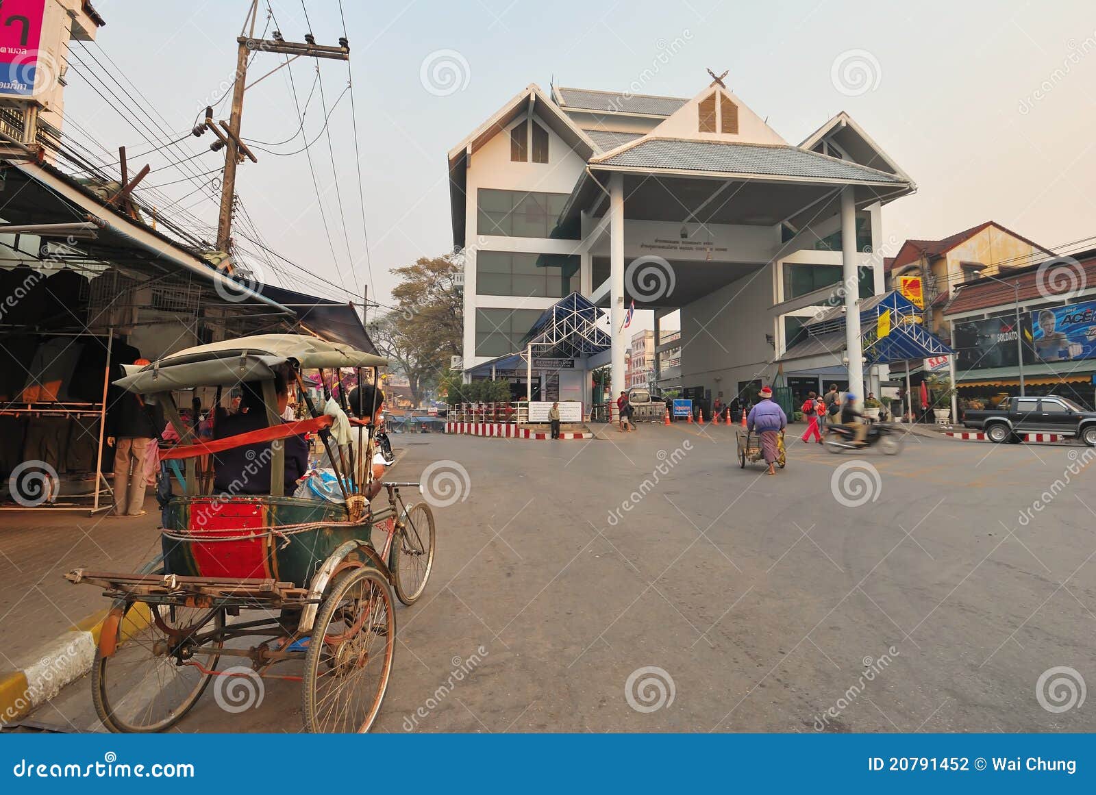 Rickshaw moving to customs editorial photography. Image of culture ...