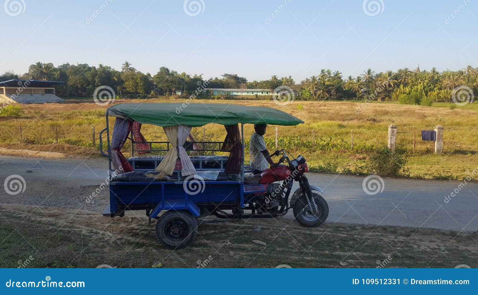 Rickshaw in Myanmar editorial photo. Image of burma - 109512331