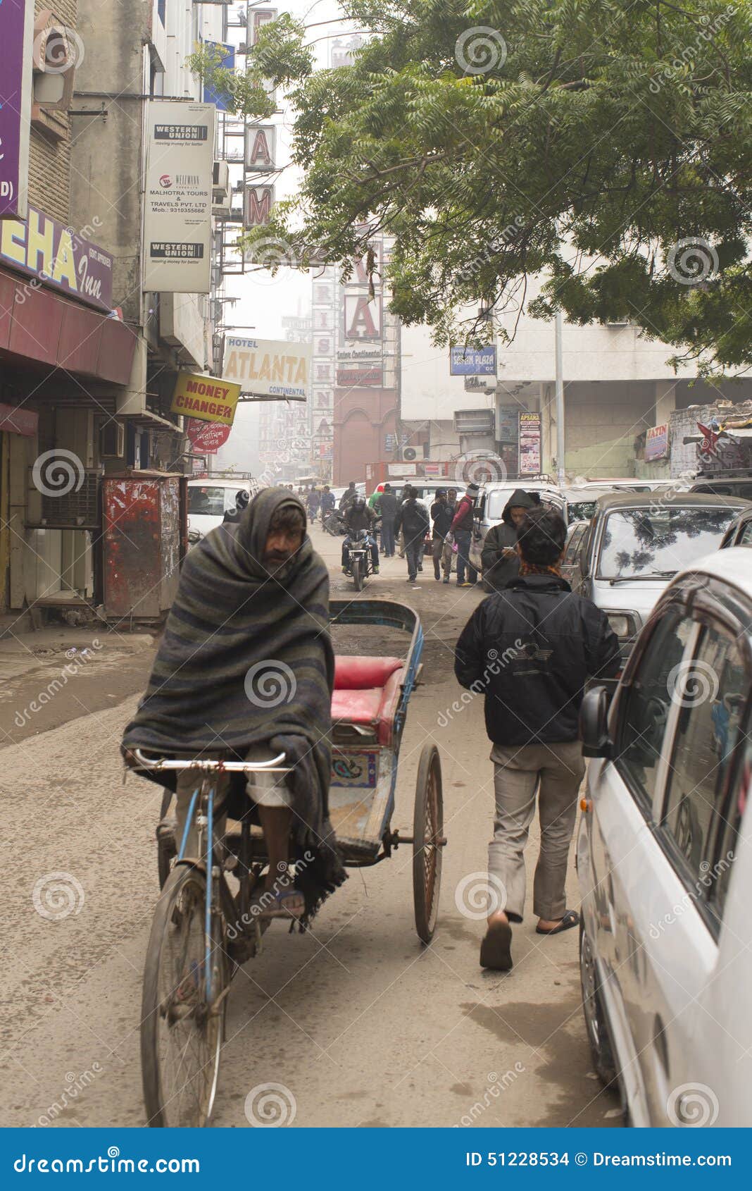 Rickshaw in New Delhi editorial stock image. Image of asia - 51228534
