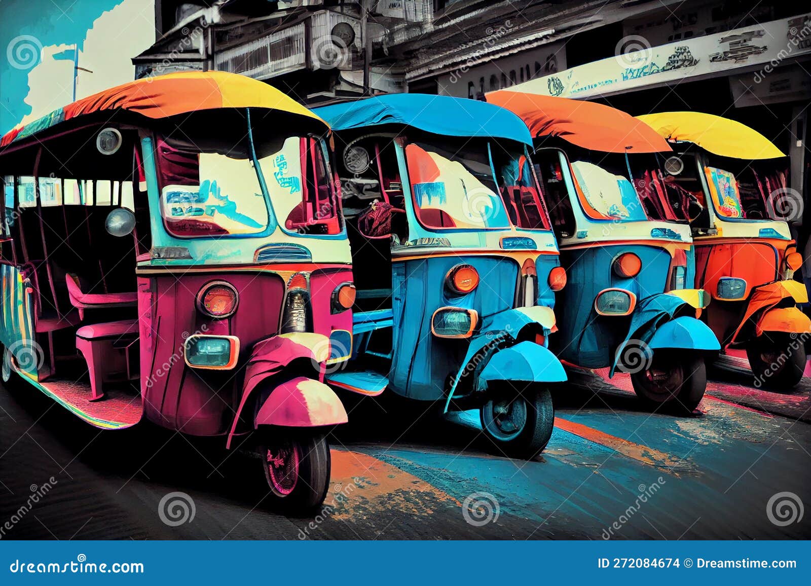 Rickshaw Parking And Wooden Boats. Sadarghat Port, Dhaka City River ...
