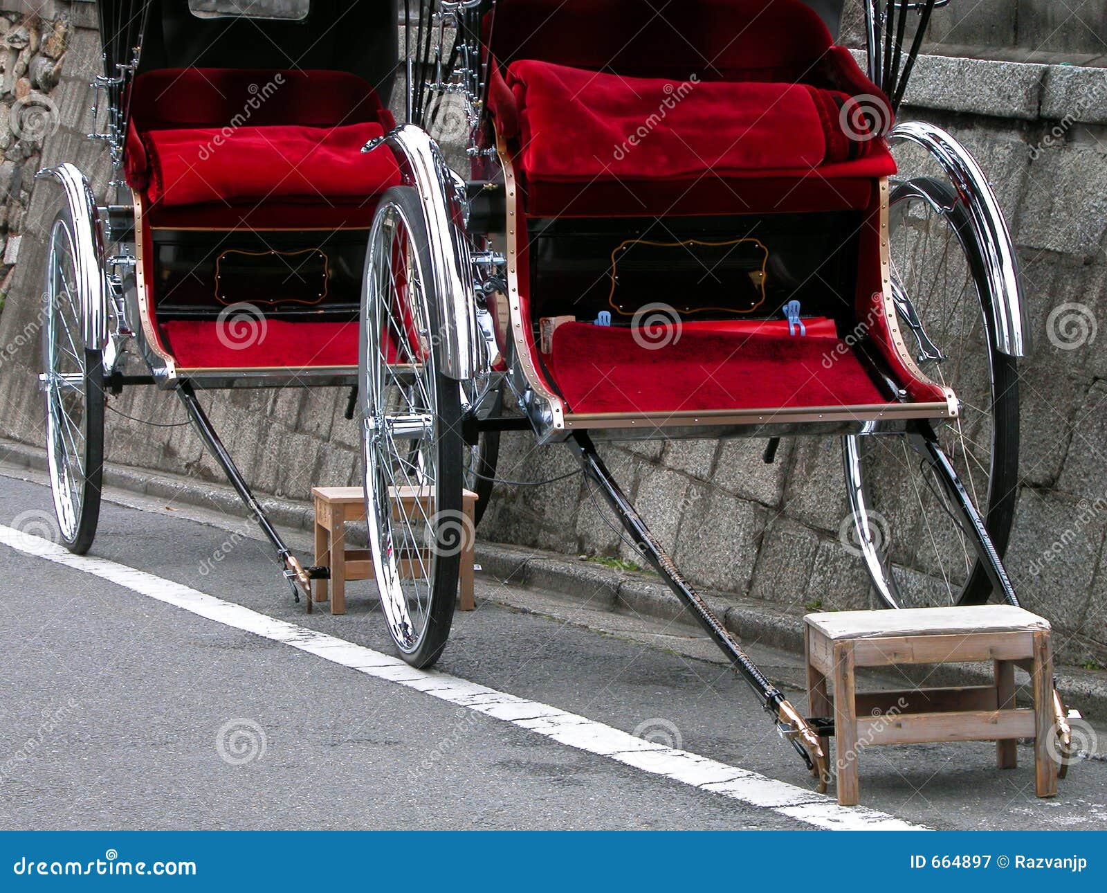 Rickshaws stock image. Image of kyoto, japanese, traditional - 664897