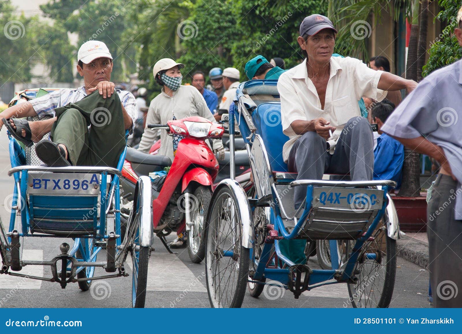 Rickshaws in Asia editorial photo. Image of cycling, asia - 28501101