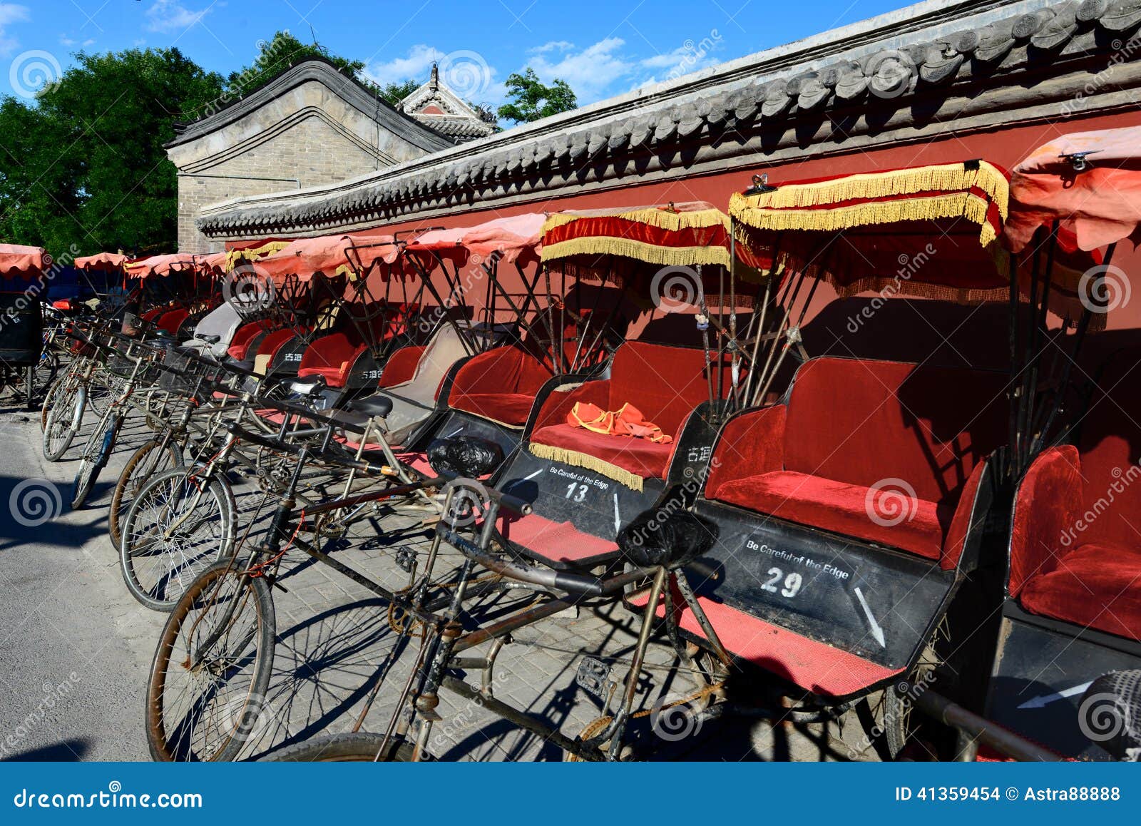 Rickshaws in China stock photo. Image of revival, traffic - 41359454