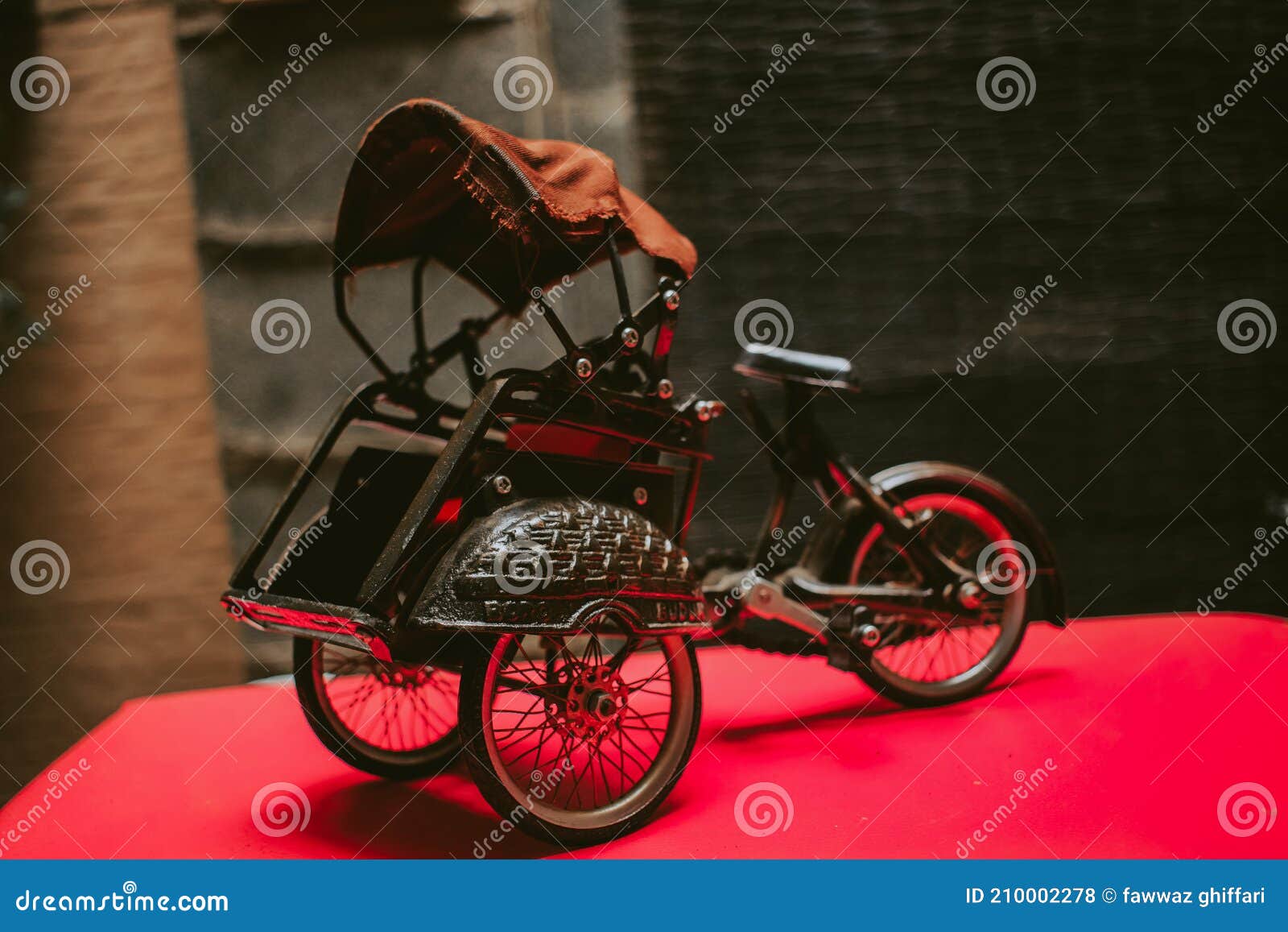 Miniature Brass Rickshaw Traditional Tranportation Stock Photo - Image ...