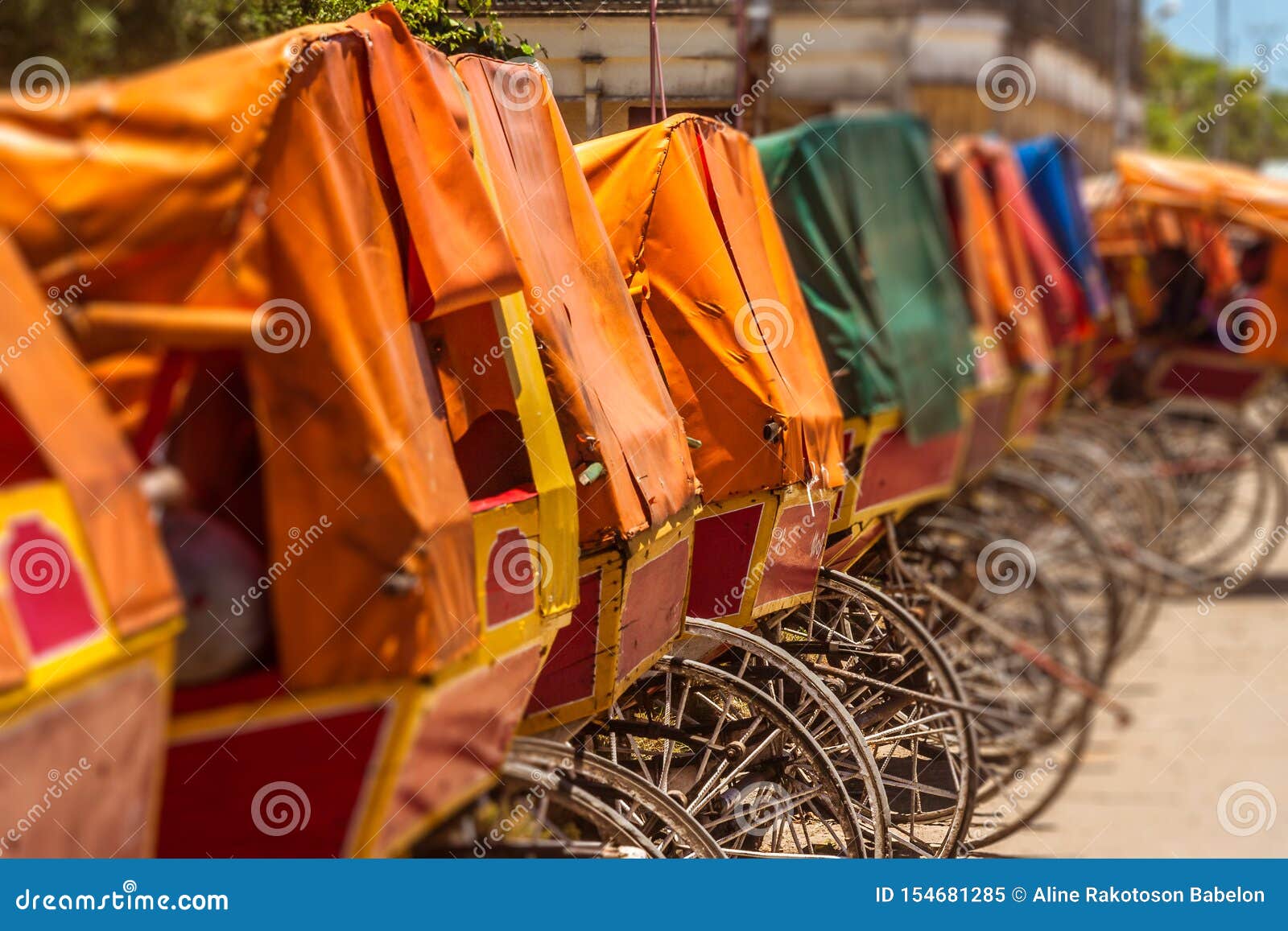 Rickshaws stock image. Image of landmark, africa, emblematic - 154681285