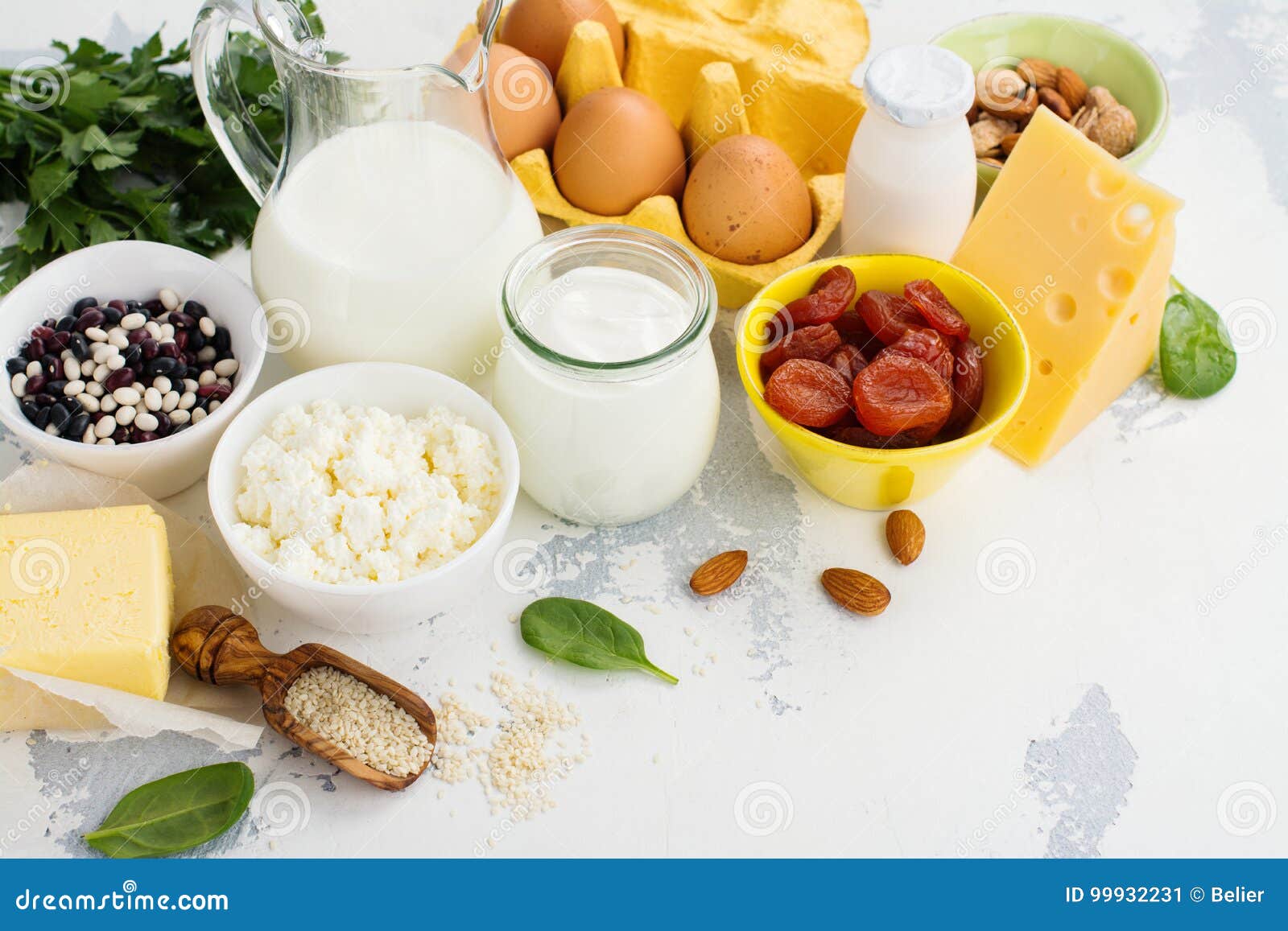 Ricos De La Comida Del Calcio Imagen de archivo - Imagen de cocina ...