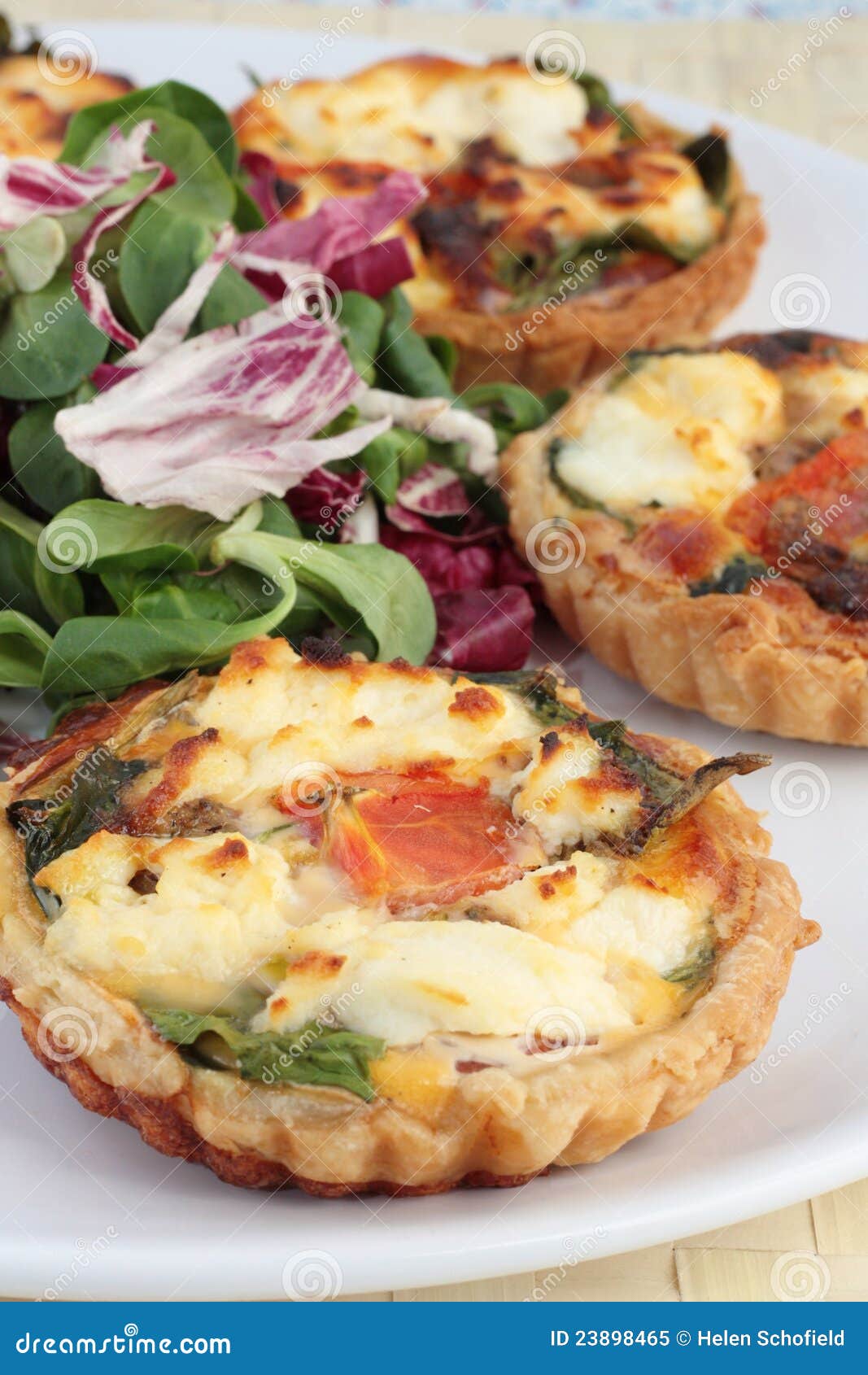 Ricotta quiches or tarts stock image. Image of lunch - 23898465