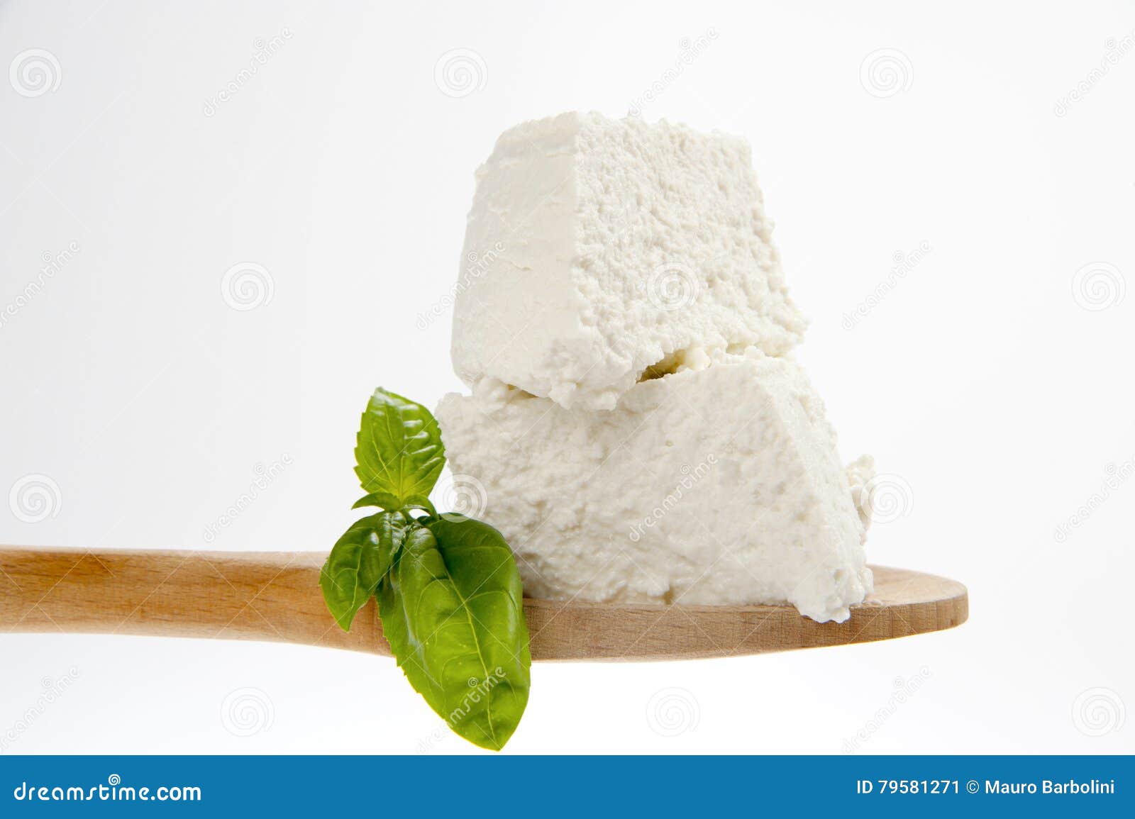RICOTTA on SPOON stock image. Image of cheese, background - 79581271