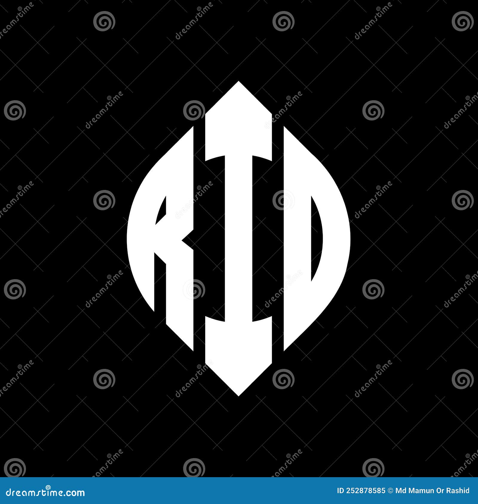 RID Circle Letter Logo Design with Circle and Ellipse Shape. RID ...