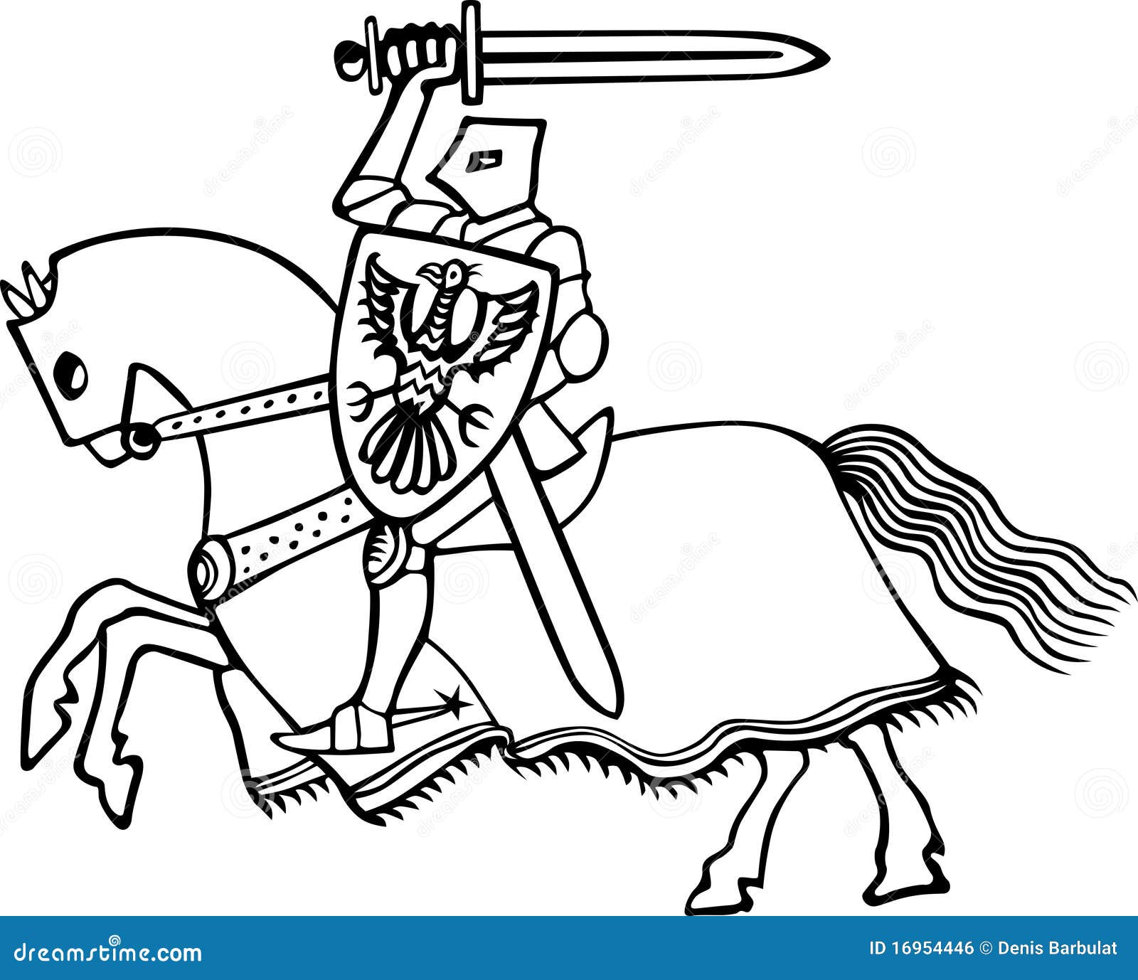 Riddare vektor illustrationer. Illustration av vakta - 16954446