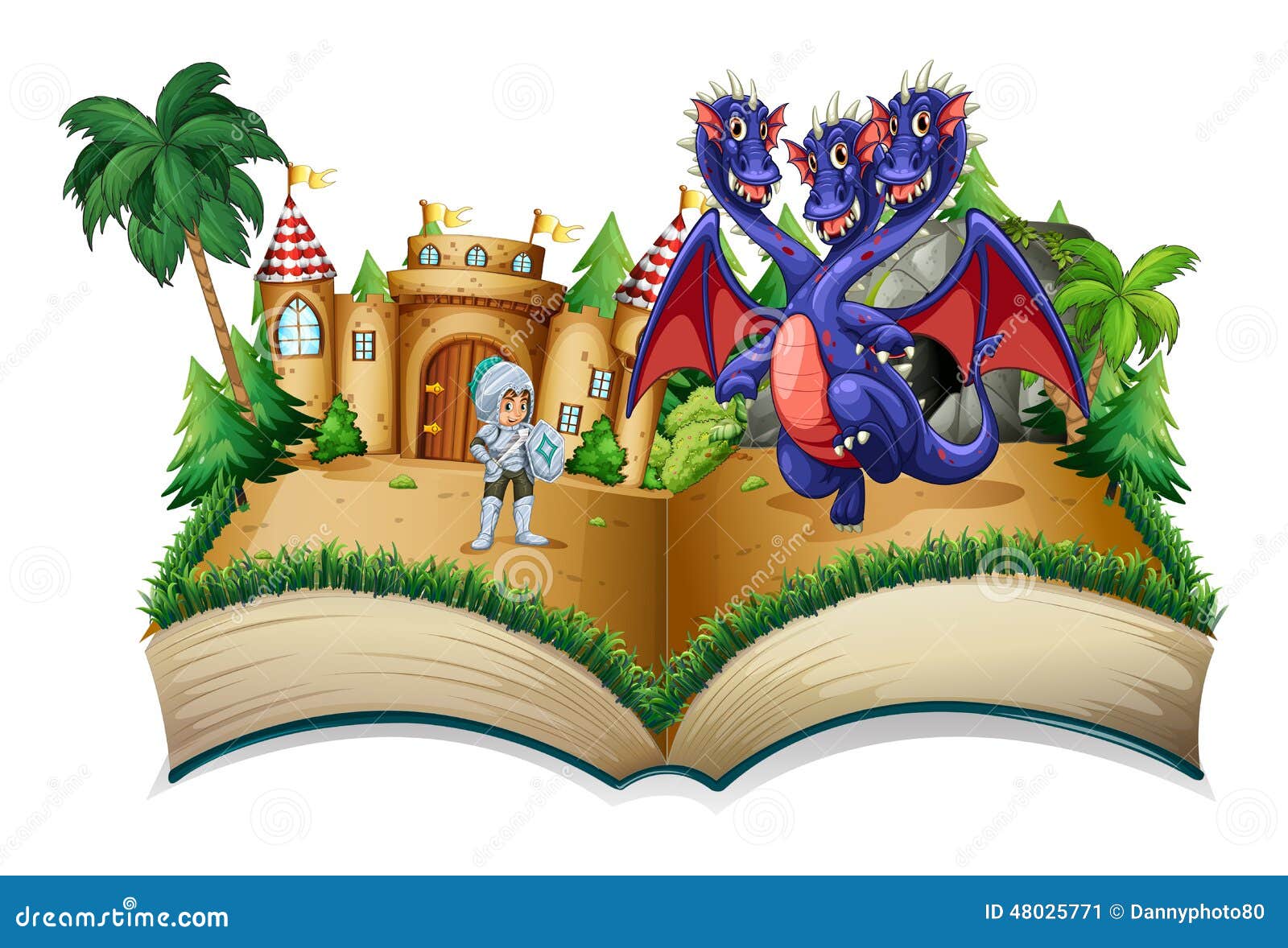 Riddare och drake vektor illustrationer. Illustration av fara - 48025771