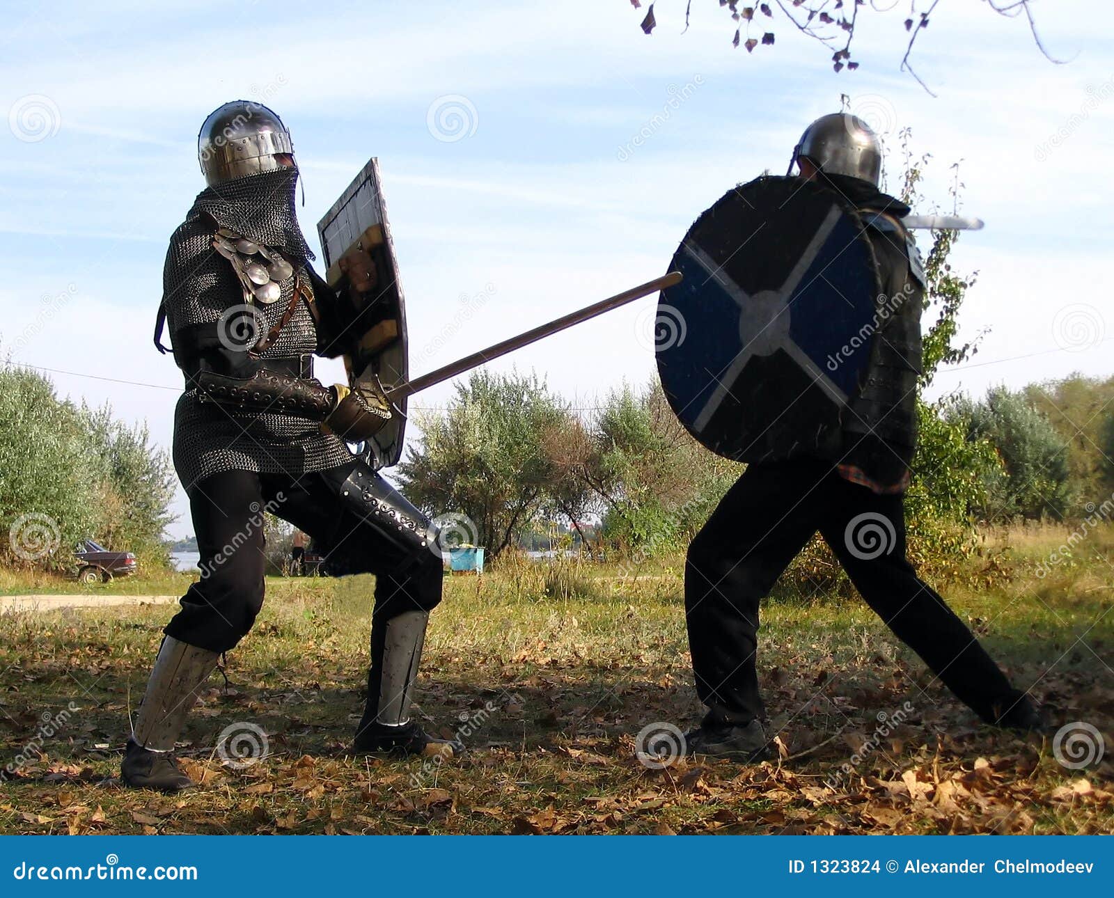 Ridder en uitrusting 10 stock foto. Image of schild, toernooien - 1323824