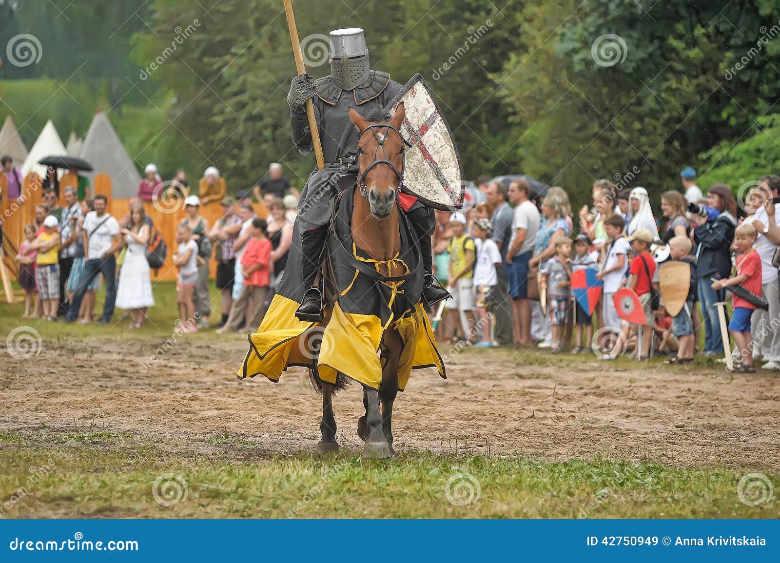 Ridder Met Lans Op Horseback Redactionele Stock Afbeelding - Image of ...