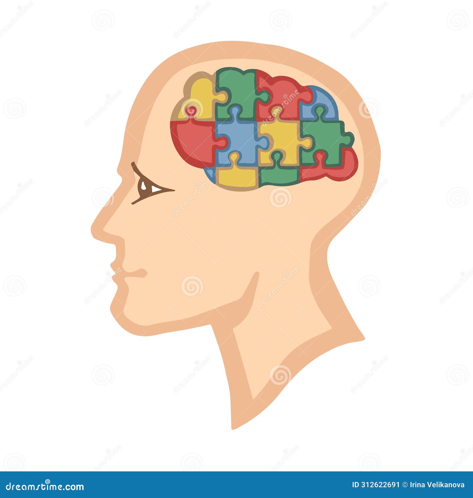 Riddle Mind Symbol Cartoon Vector Illustration Stock Illustration ...