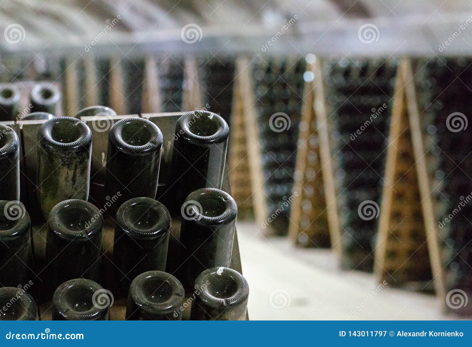 Riddling Rack Used for Ageing Sparkling Wines Stock Image - Image of ...