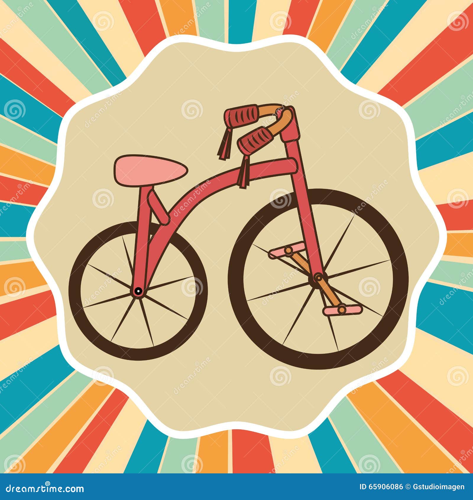 Ride a bike stock vector. Illustration of race, bicycle - 65906086