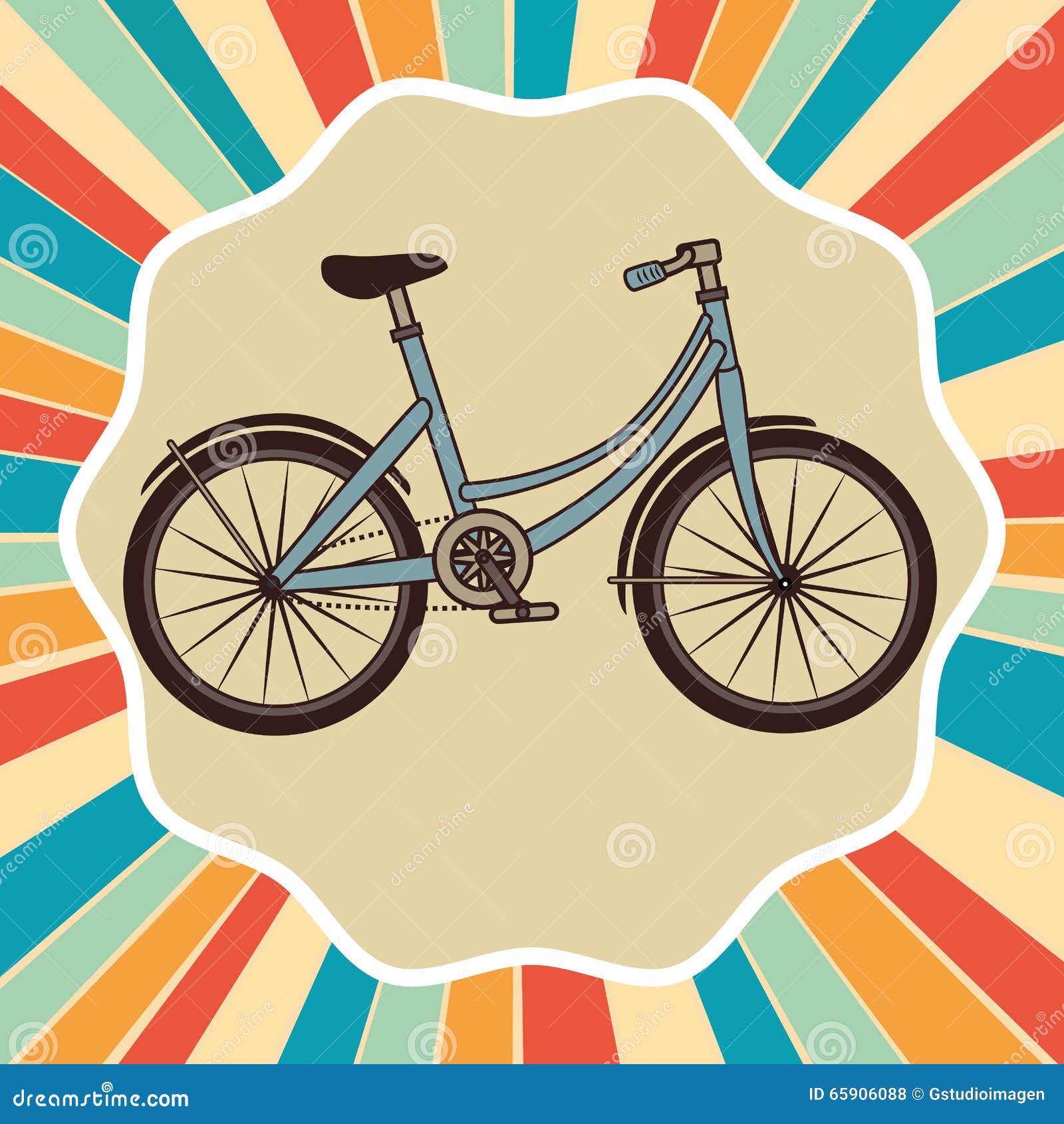 Ride a bike stock vector. Illustration of sport, cyclism - 65906088