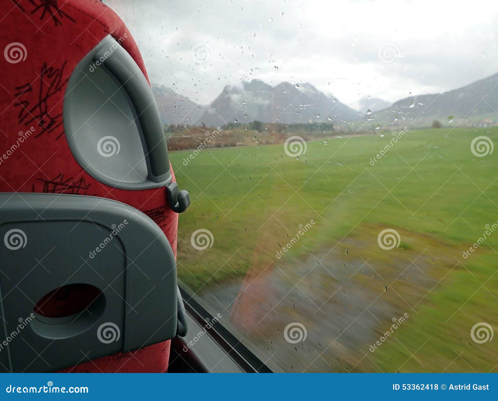 Ride on the Bus on a Rainy Day Stock Photo - Image of commercial, tour ...