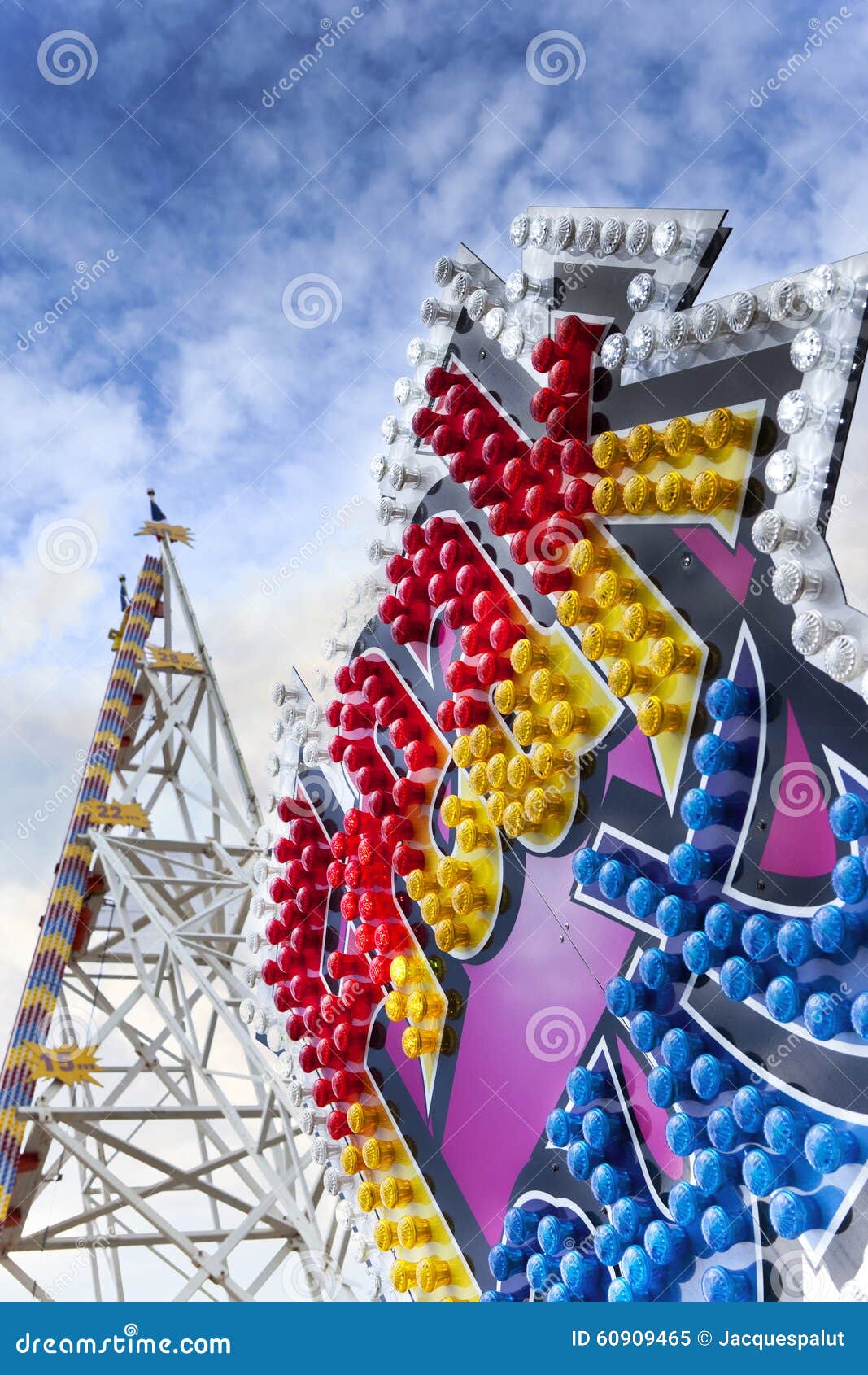 Ride in a fairground stock image. Image of structure - 60909465