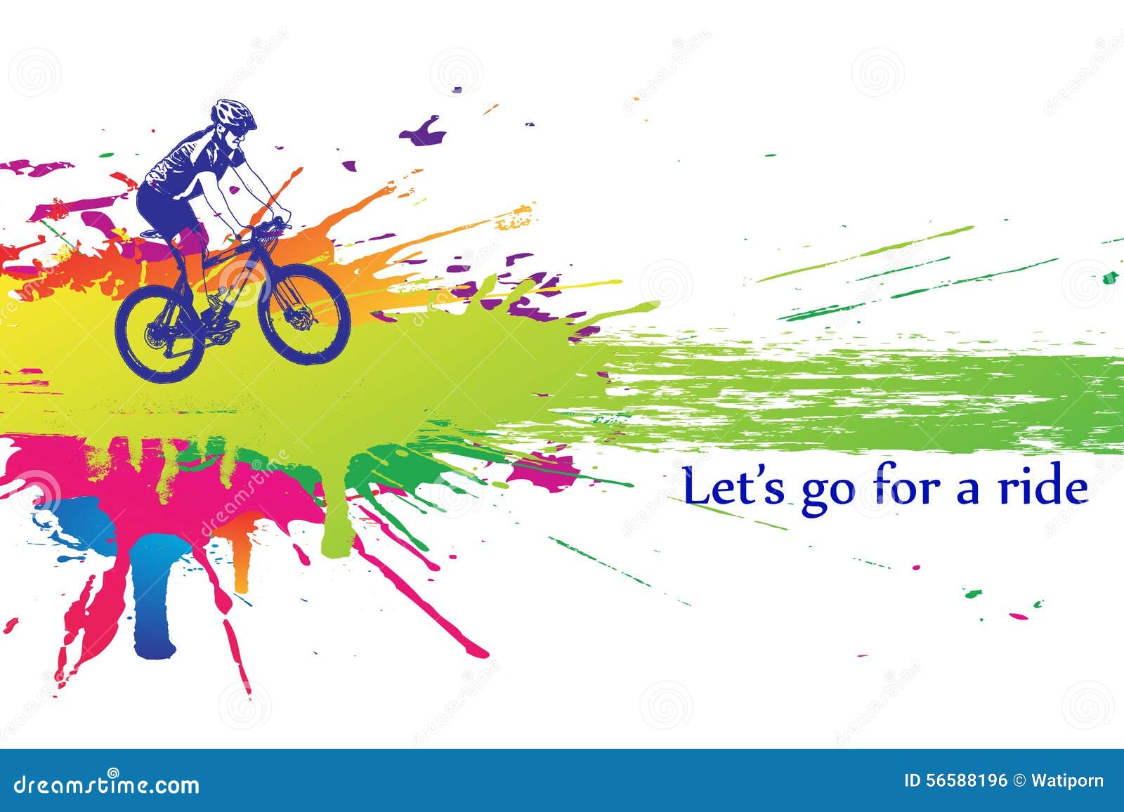 Ride stock illustration. Illustration of bike, trip, biker - 56588196